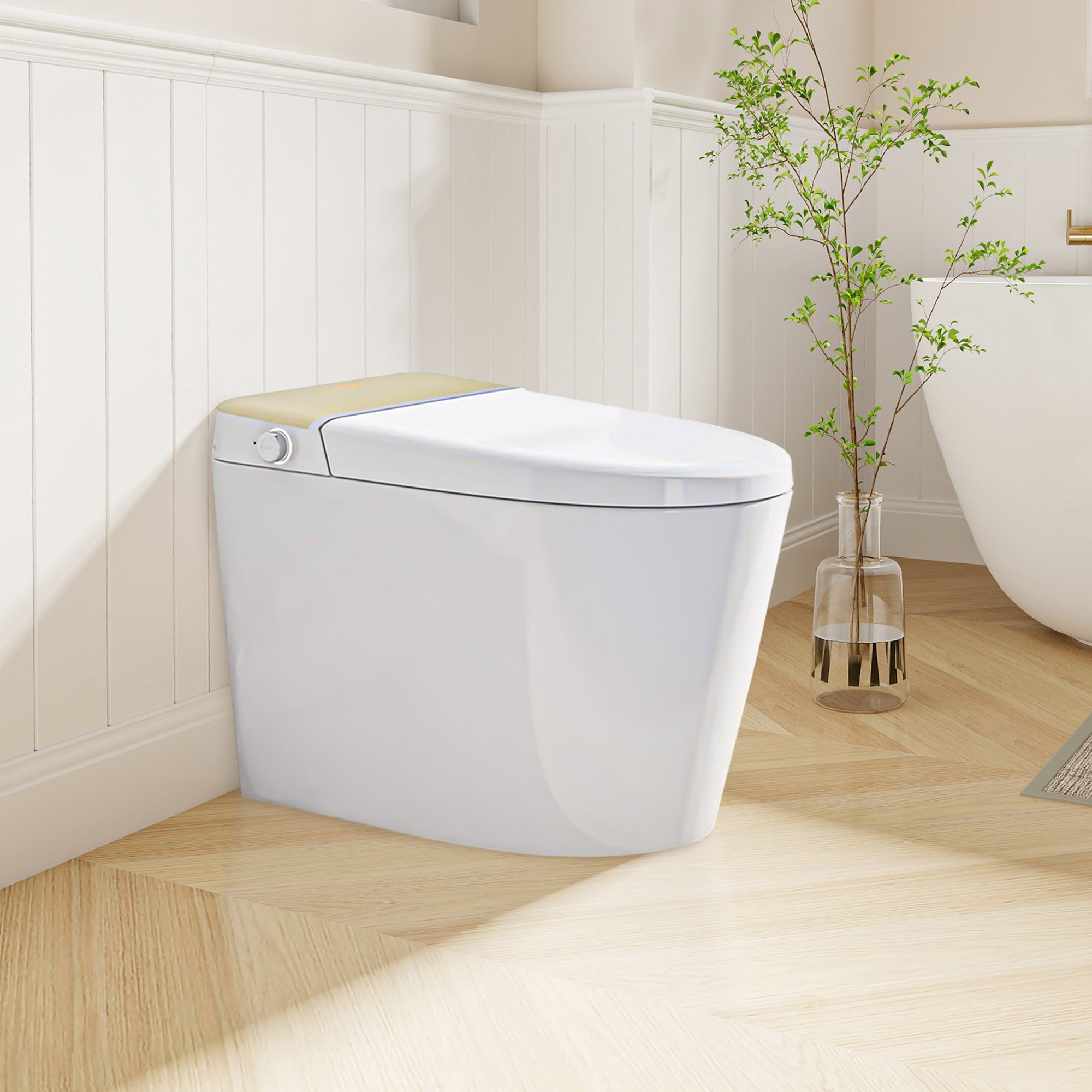 Luxury Smart Toilet With Auto Flush,Foot Sensor Flush,Heated Seat, Aut ...