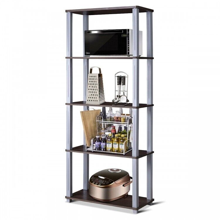 5-Tier Multi-Functional Storage Shelves Rack Display Bookcase – Forclover